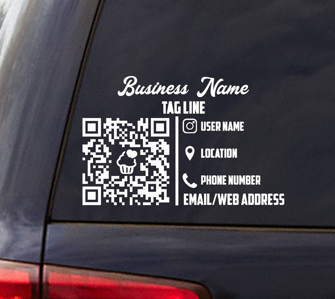 Business Qr Code Decal, Design Your Own Decal, Design Your Own Window ...