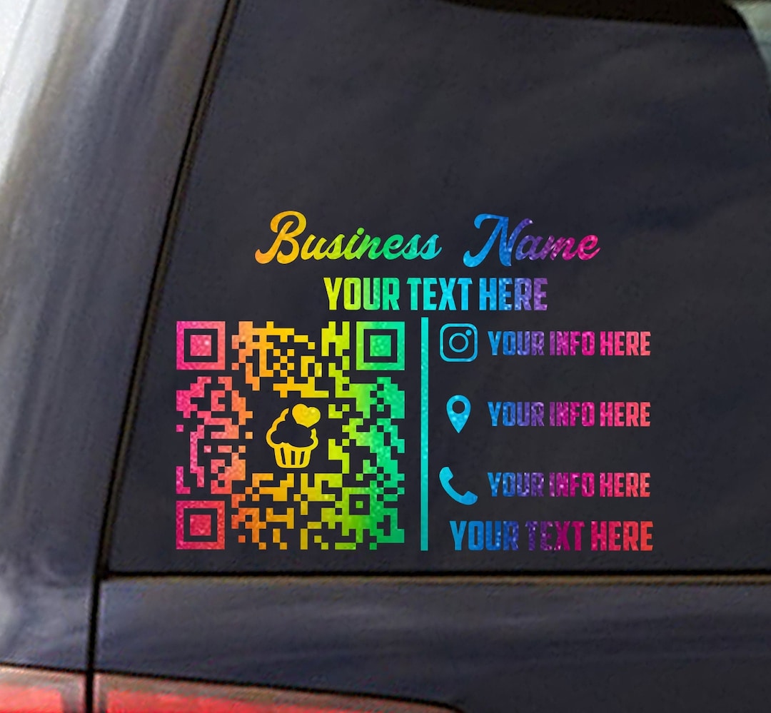 Business Card Qr Code Decal, Design Your Own Decal, Design Your Own ...