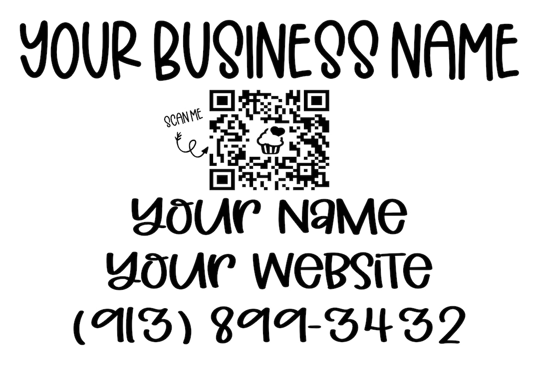 Business Qr Code Decal, Design Your Own Decal, Design Your Own Window ...