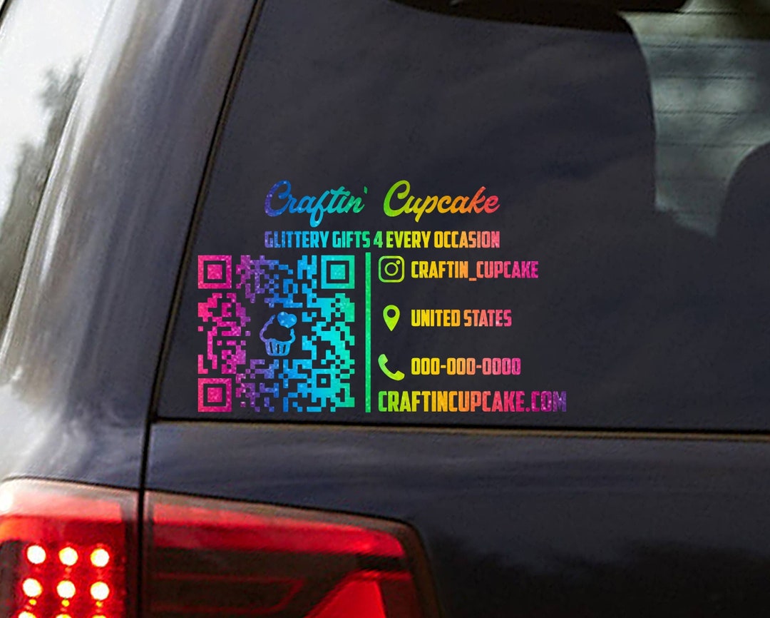 Business Card Qr Code Decal, Design Your Own Decal, Design Your Own ...