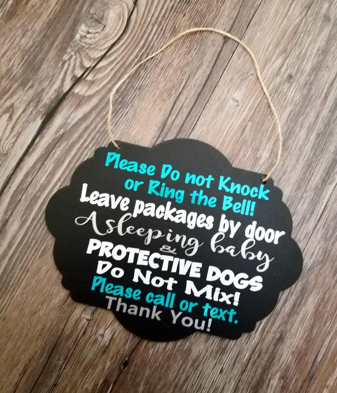 Do Not Disturb Sign: Sleeping Baby & Dogs, Chalkboard Door Hanger - Etsy