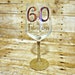 60th Birthday Glass / 60th Birthday Gift / Glitter Wine Glass / 60 and ...