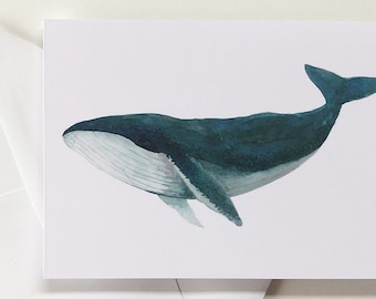 Humpback Whale Cards Whale Invitations Pretty Whale Thank You - Etsy