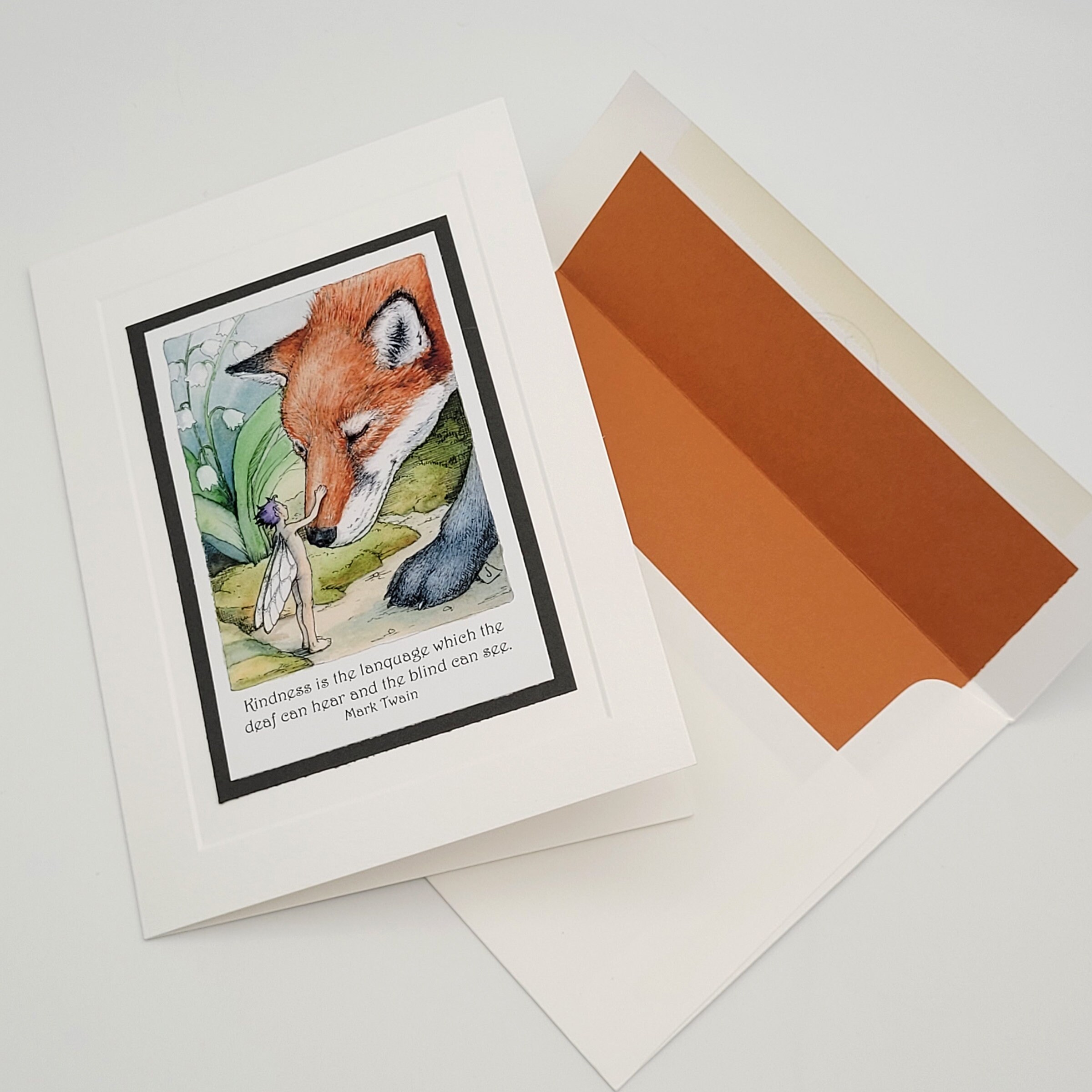 Fox Greeting Cards Fairy Note Cards With Envelopes Greeting | Etsy