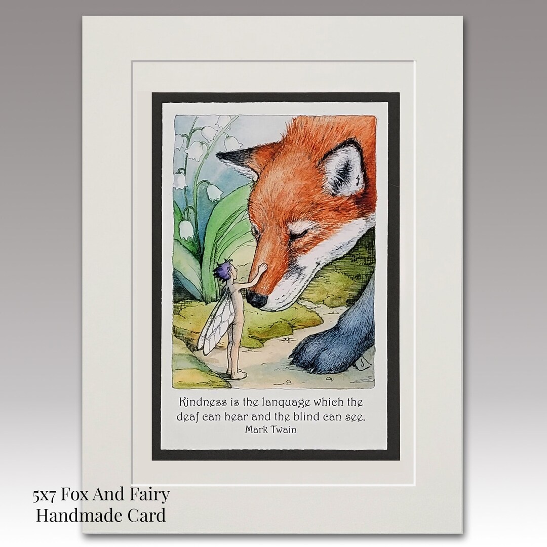 Fox Greeting Cards, Fairy Note Cards With Envelopes, Greeting Card ...