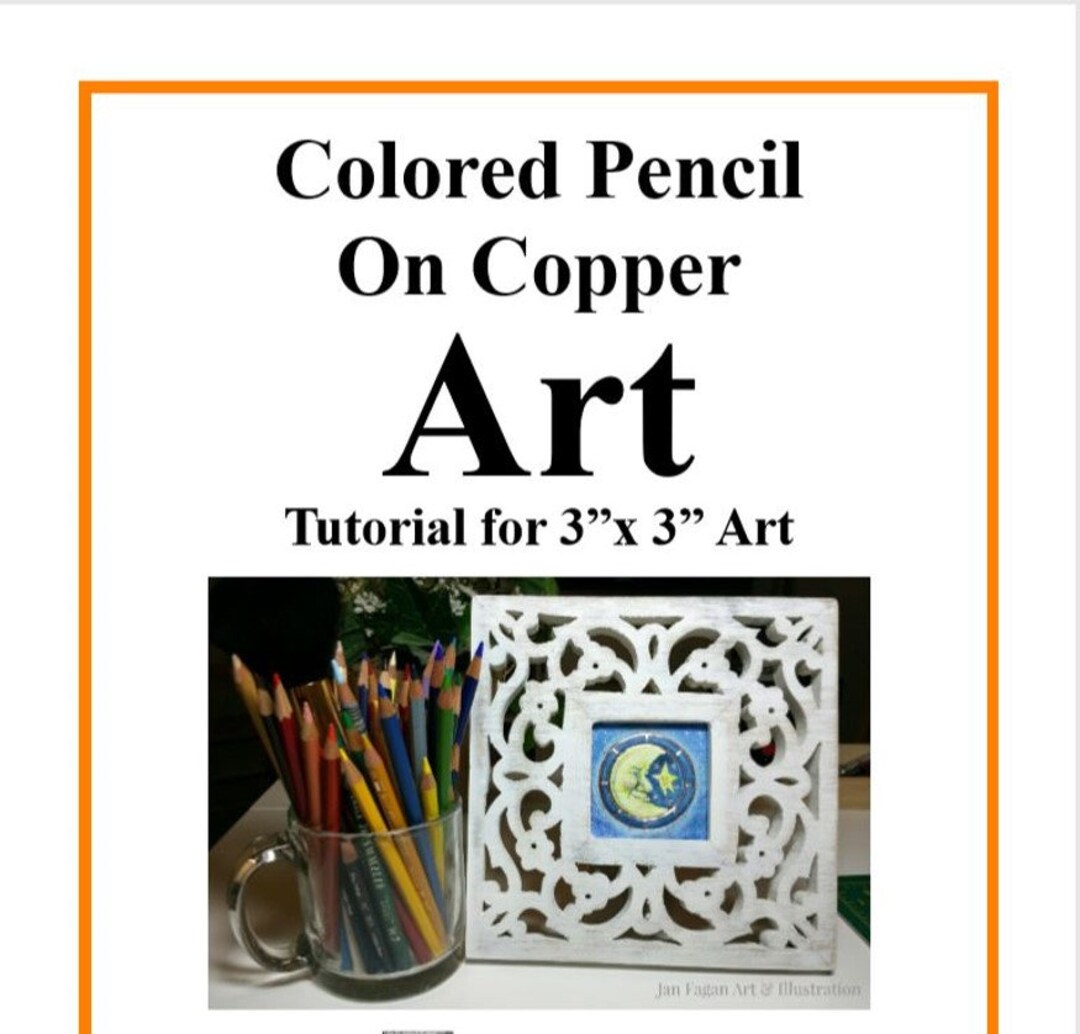 Resin Art Colored Pencil Copper Art Tutorial Digital Download DIY Wall ...