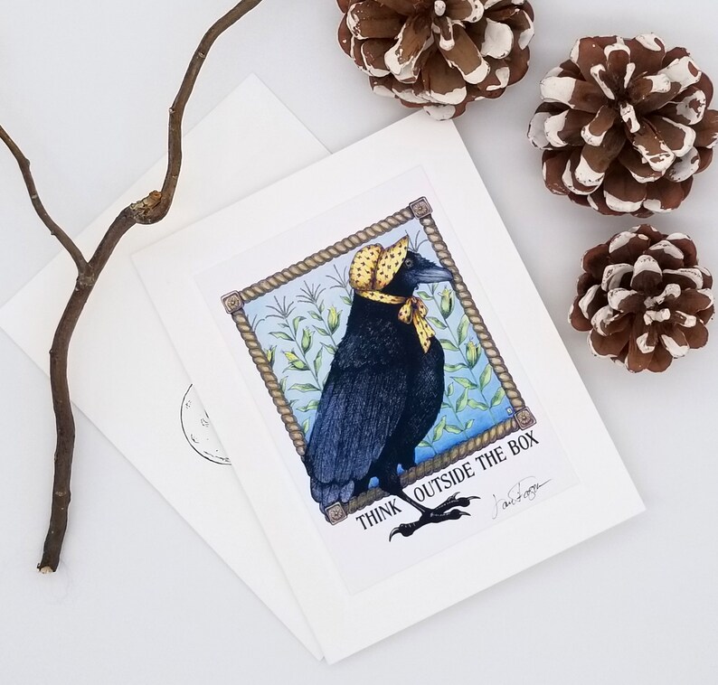 Crow Note Cards, Wildlife Greeting Cards, Note Cards With Envelopes ...