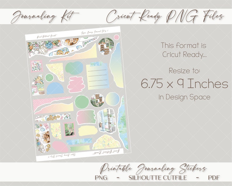 Printable Journaling Sticker Kit Sugar Bunny Journal - Etsy