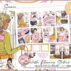 Printable Vertical Weekly Planner Sticker Kit Seance Foil Ready ...