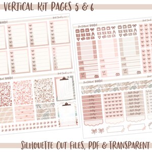 Printable Vertical Weekly Planner Kit Pink Sands FOIL READY Silhouette ...