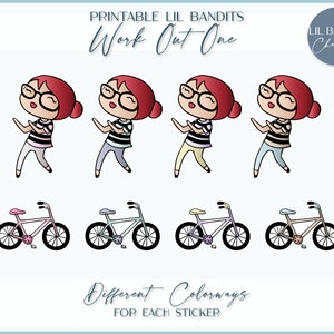 Lil' Bandit - Work Out One | Printable Character Stickers | Planner ...