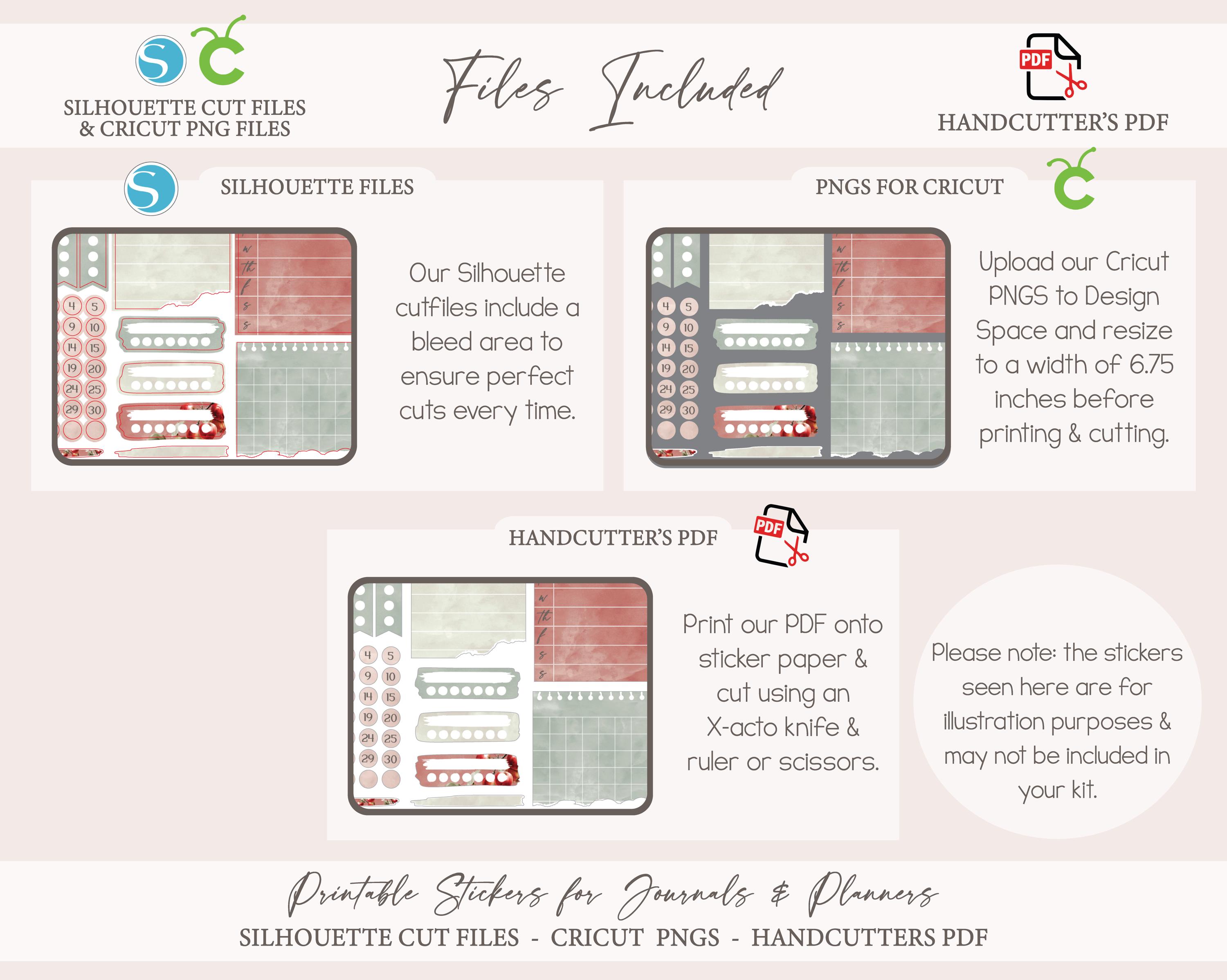 Fall Printable Alcohol Ink Swatches - Apple Orchard | Journal Stickers ...