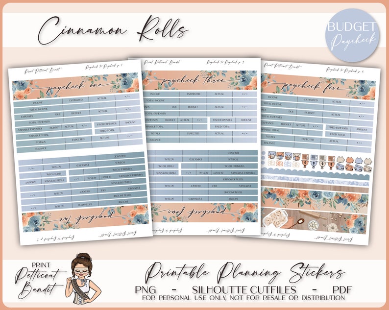 Printable Erin Condren Monthly Budget Bundle Budget Planner - Etsy
