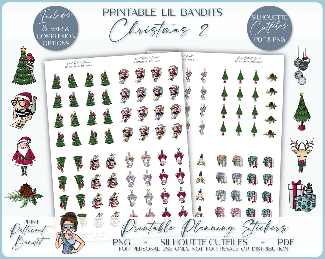 Lil' Bandit - Christmas Two | Printable Character Stickers | Planner ...