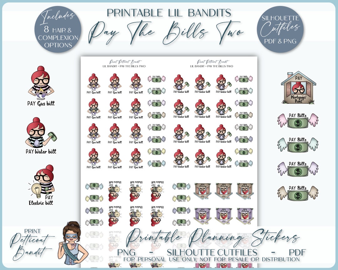 Lil' Bandit - Pay the Bills Two | Printable Character Stickers ...