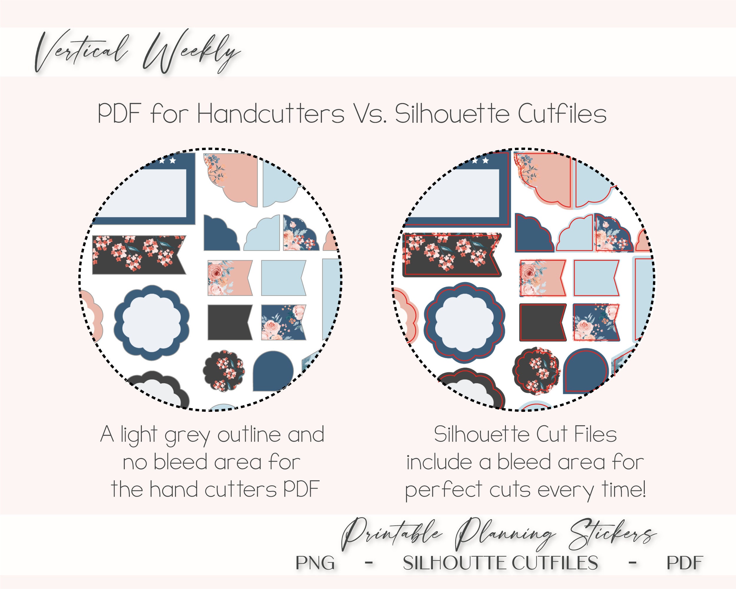 Printable Vertical Weekly Planner Sticker Kit Theatre Foil - Etsy