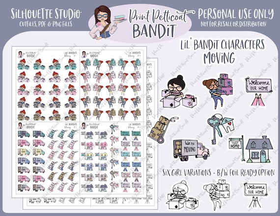 Lil' Bandit Printable Character Stickers Moving DIY - Etsy