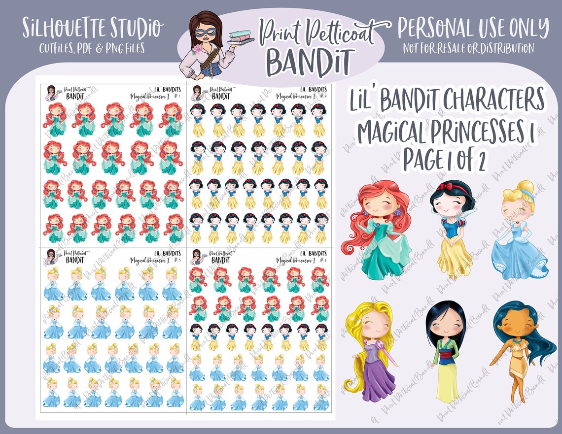 Lil' Bandit Printable Character Stickers Magical - Etsy