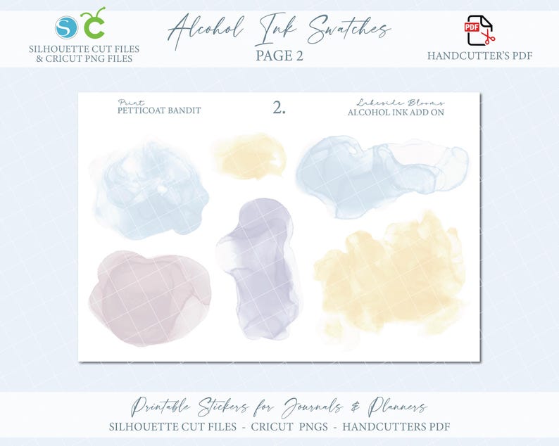 Spring Printable Alcohol Ink Swatches - Lakeside Blooms | Journal ...