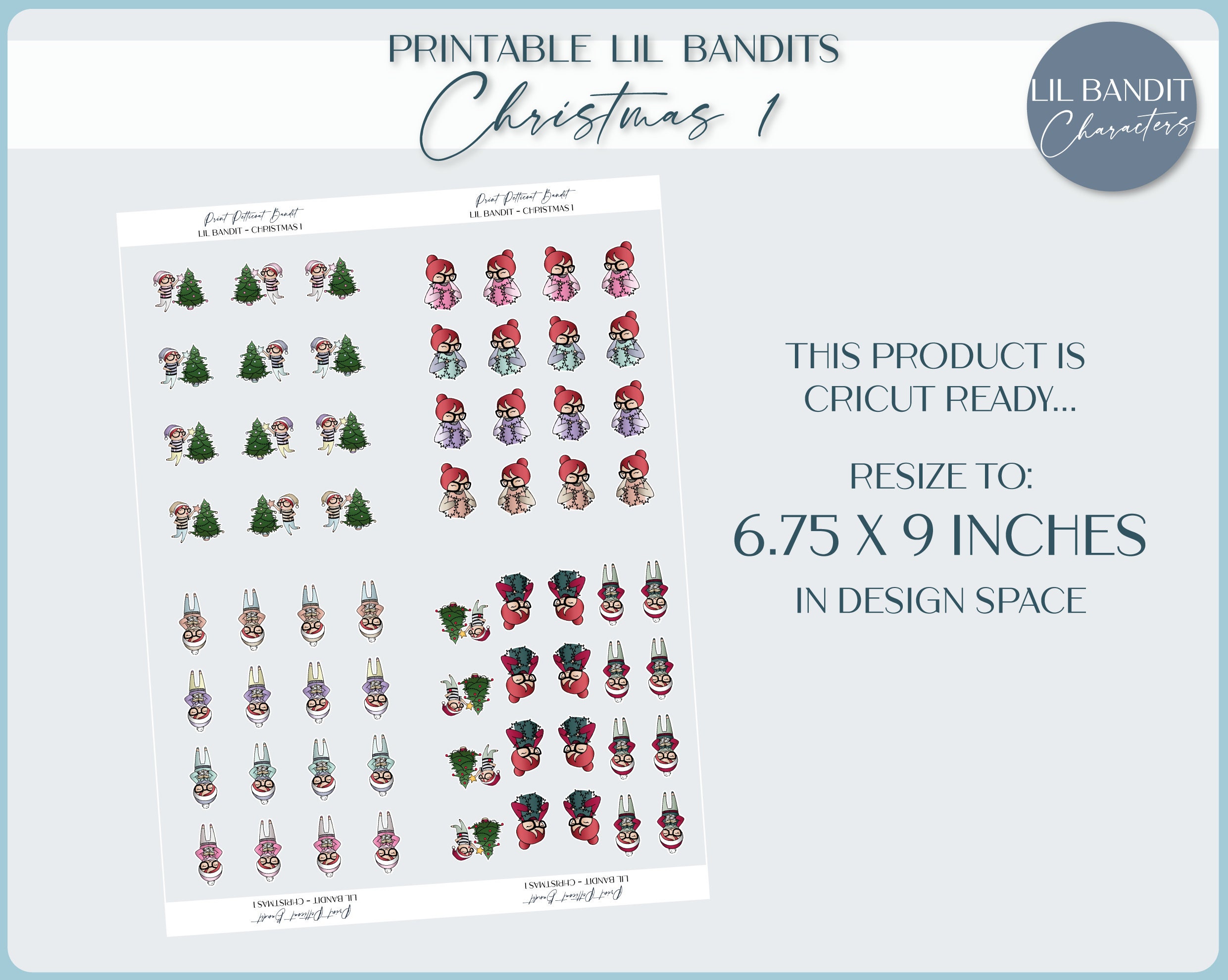 Lil' Bandit - Christmas | Printable Character Stickers | Planner ...
