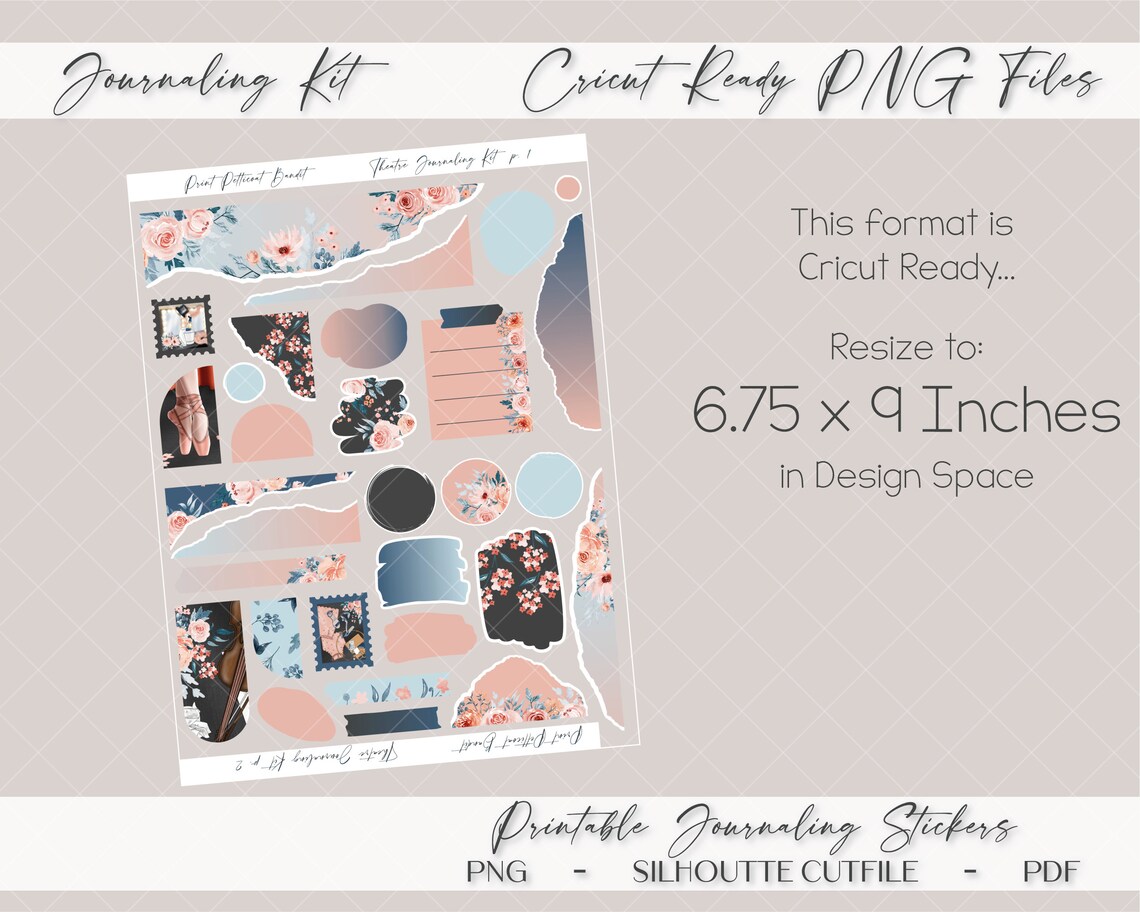 Printable Journaling Sticker Kit Theatre Journal Stickers - Etsy