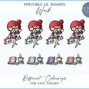 Lil' Bandit - Work | Printable Character Stickers | Planner Stickers ...