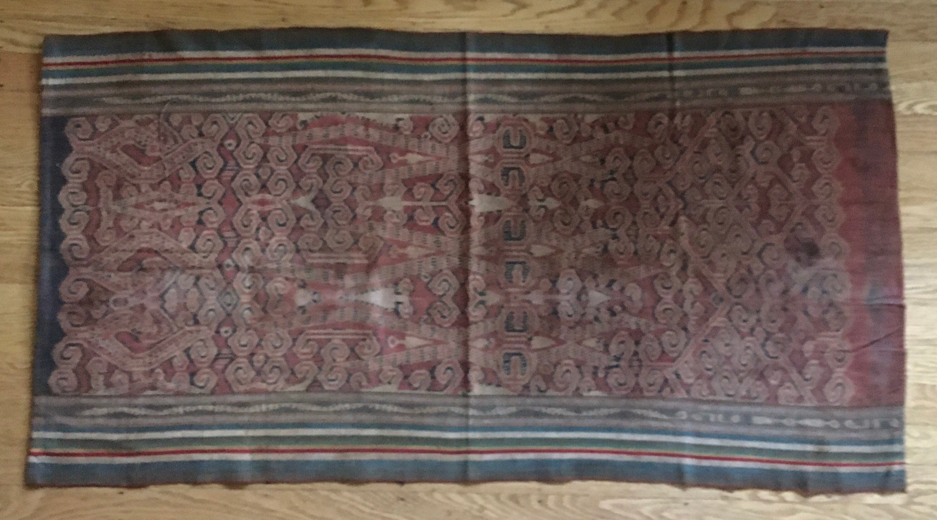 Iban Dayak Tribe Old Fabric Cloth Vintage Ikat Skirt, Sarawak Malaysian ...