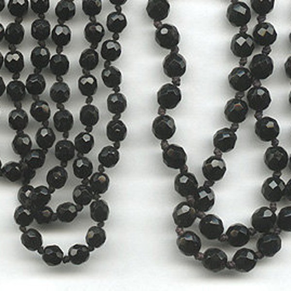 Jet Bead Necklace - Etsy