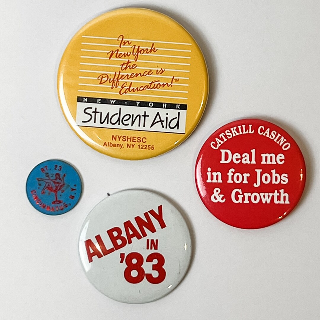 Vintage New York State Themed Buttons - Etsy
