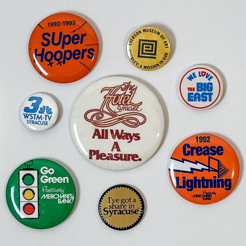 Lot of 8 Vintage Syracuse Themed Buttons - Etsy