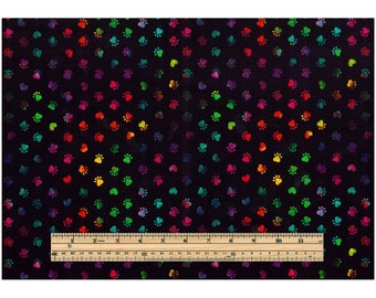 Paw print fabric | Etsy