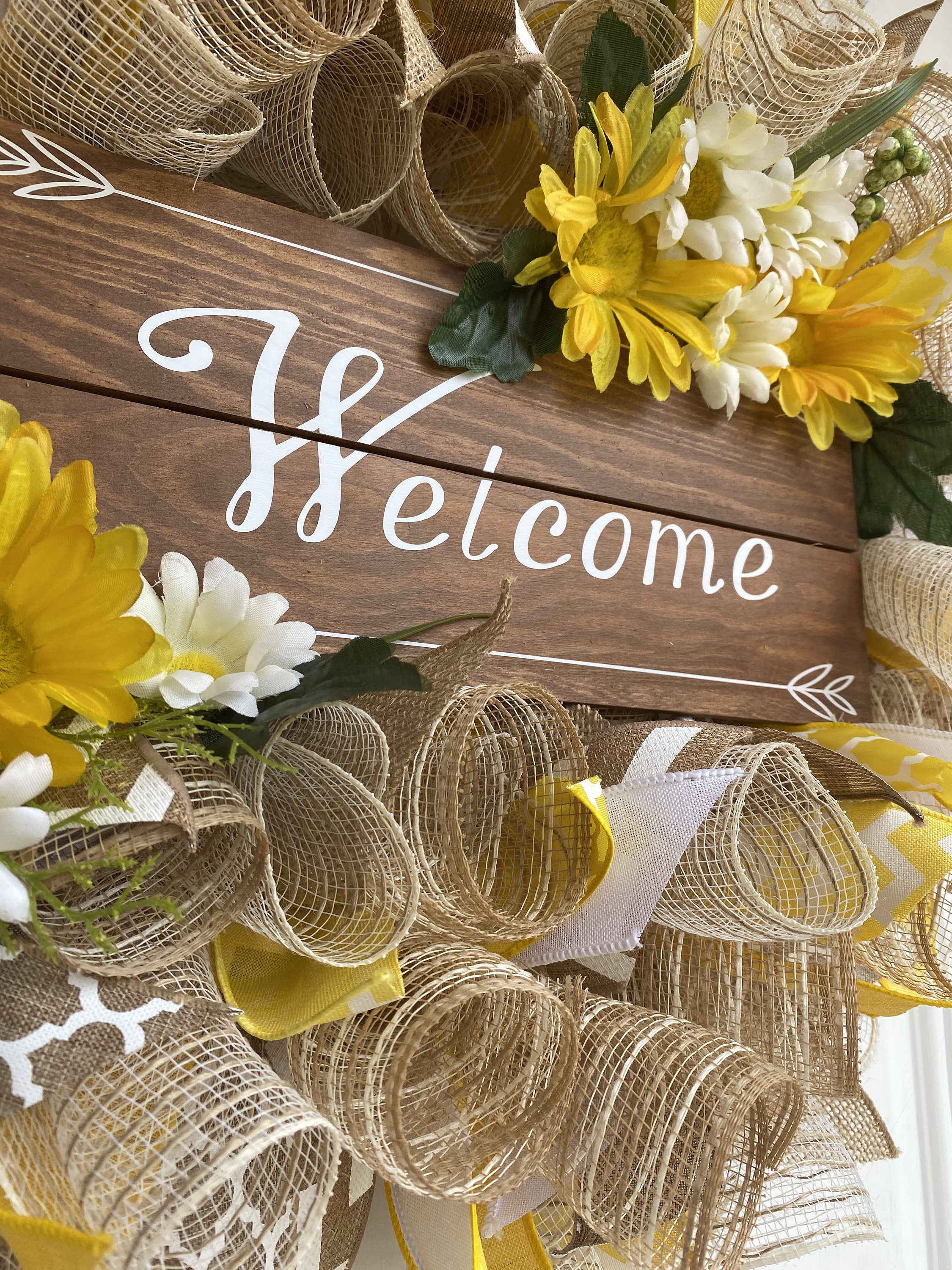 Beautiful Welcome Wreath Everyday Wreath Spring Wreath | Etsy