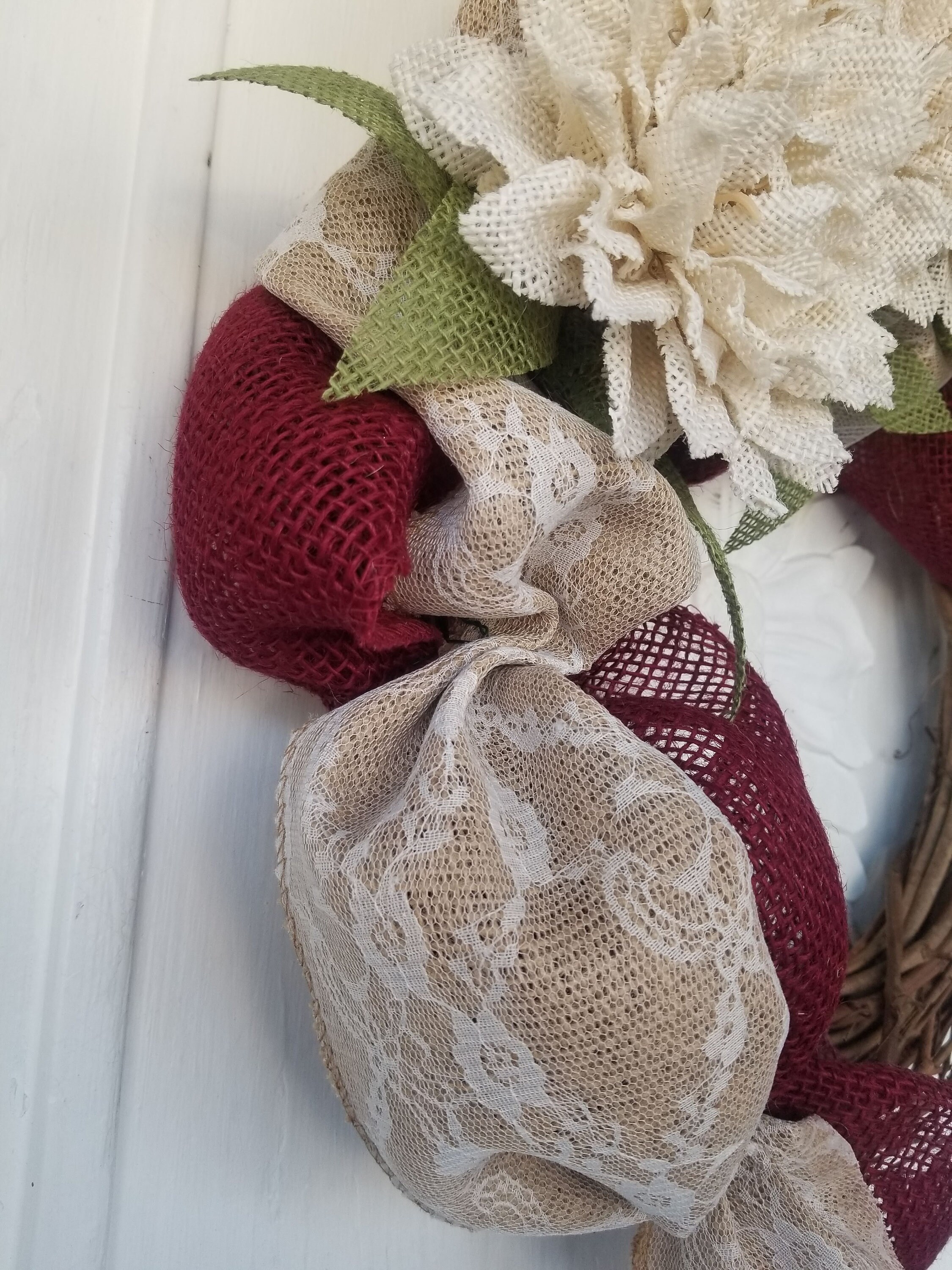 Spring Burlap Wreath Summer Wreath Year Round Wreath | Etsy