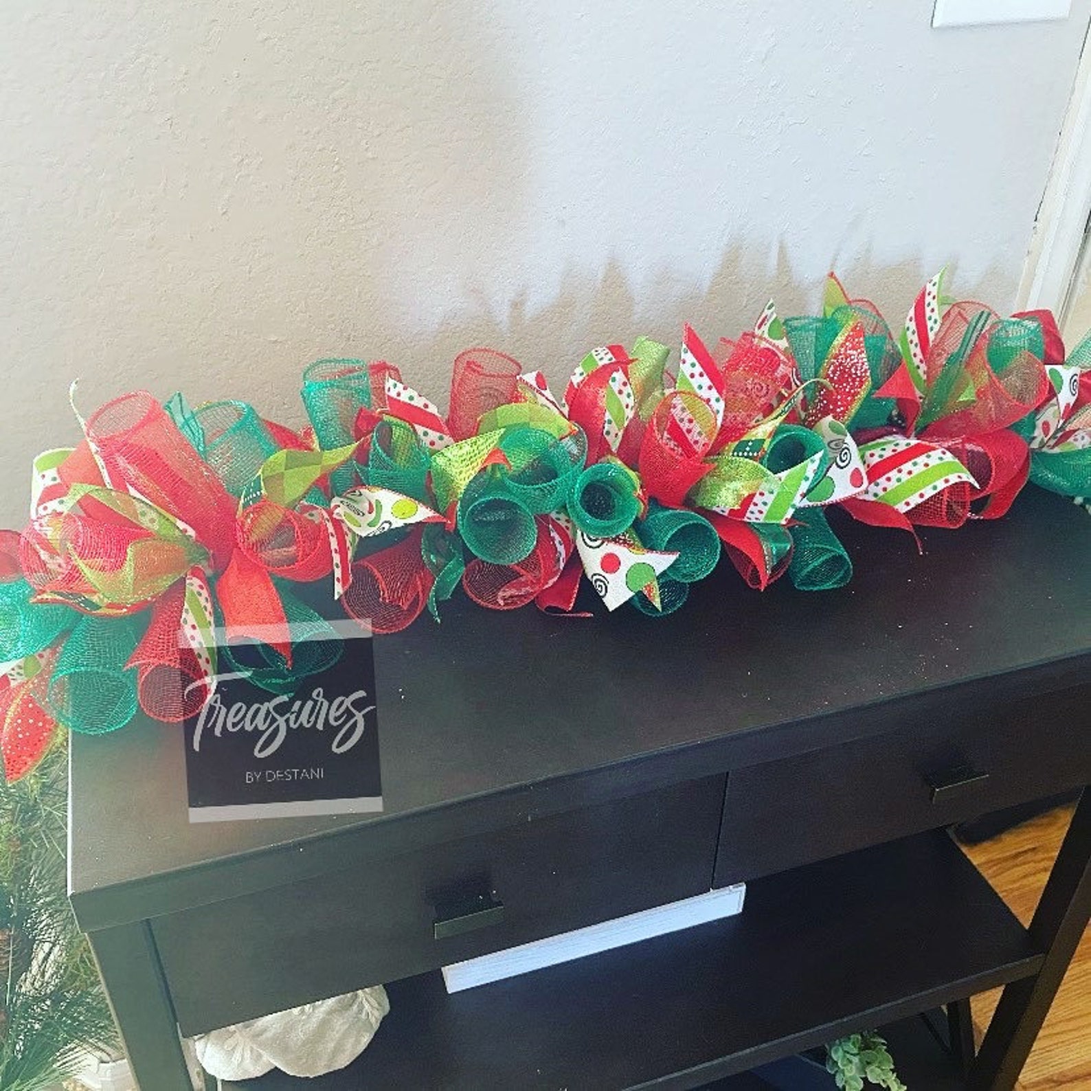 Grinch Themed Christmas Garland Holiday Garland Grinch - Etsy