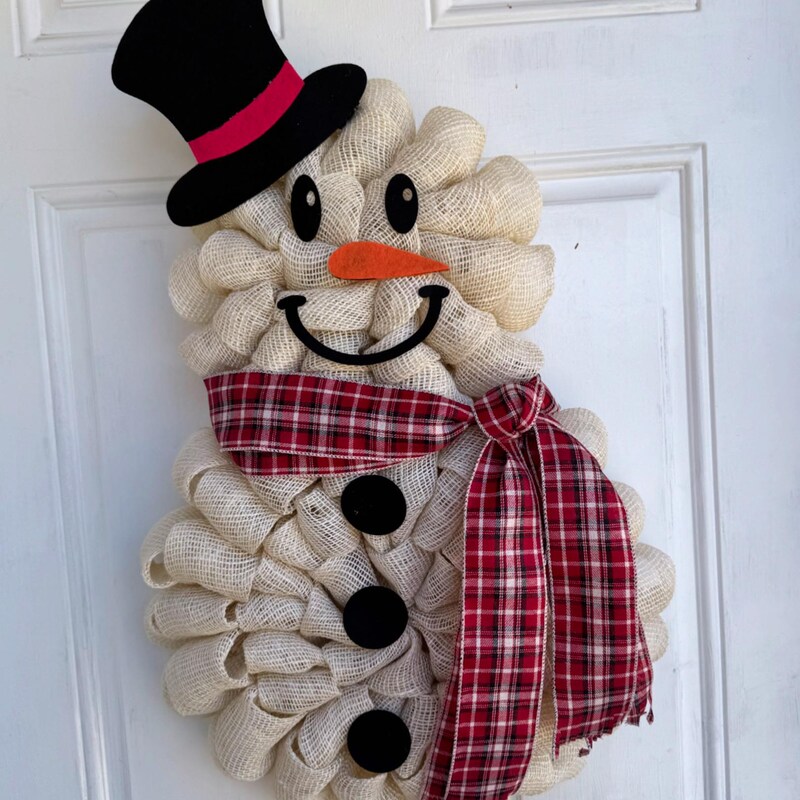 Burlap Snowman - Etsy