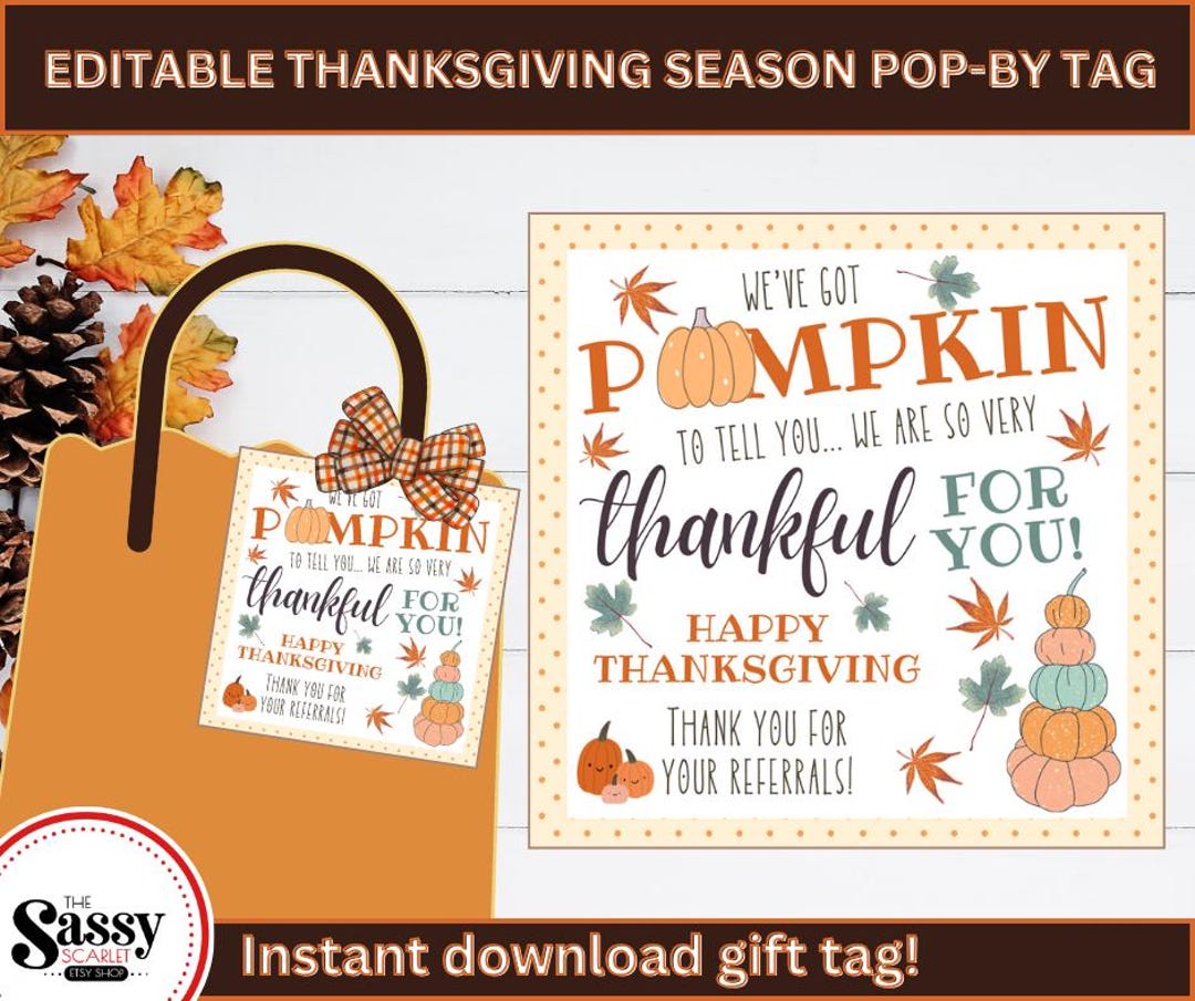 Editable "we've Got Pumpkin to Tell You" Thanksgiving Real Estate Pop ...