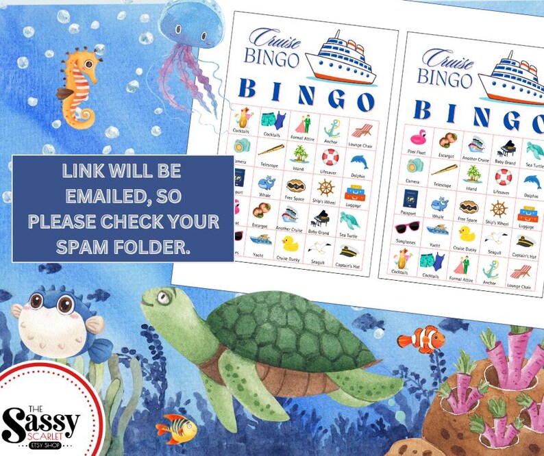 Cruise Bingo Cards | 5 Unique Cards | Instant Download | PDF & PNG ...