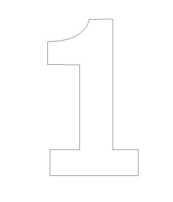 Number ONE cutout unfinished doorhanger | Etsy