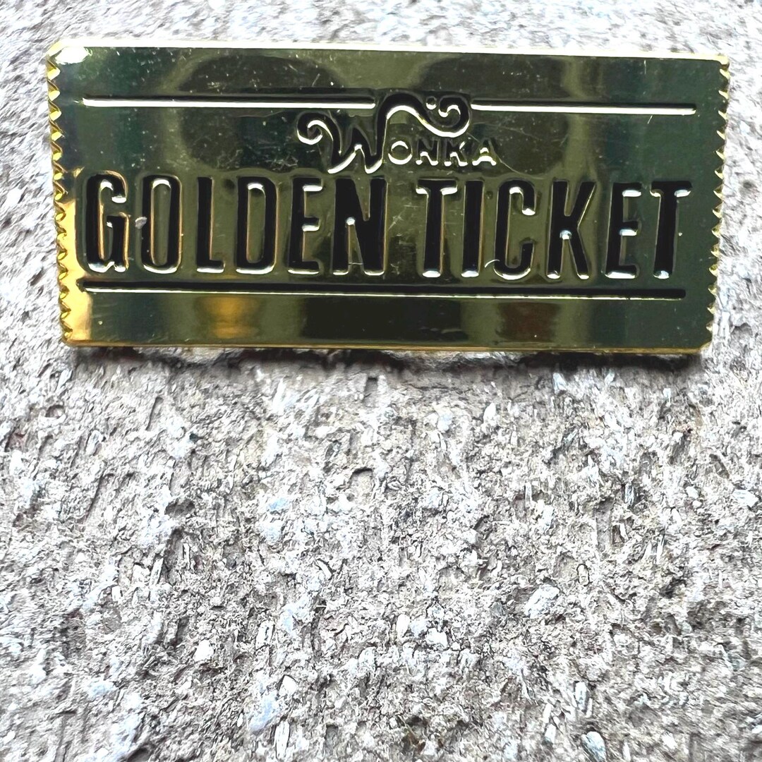 Golden Ticket Enamel Pin Birthday, School, Gift, Accessory, Enamel Pin ...