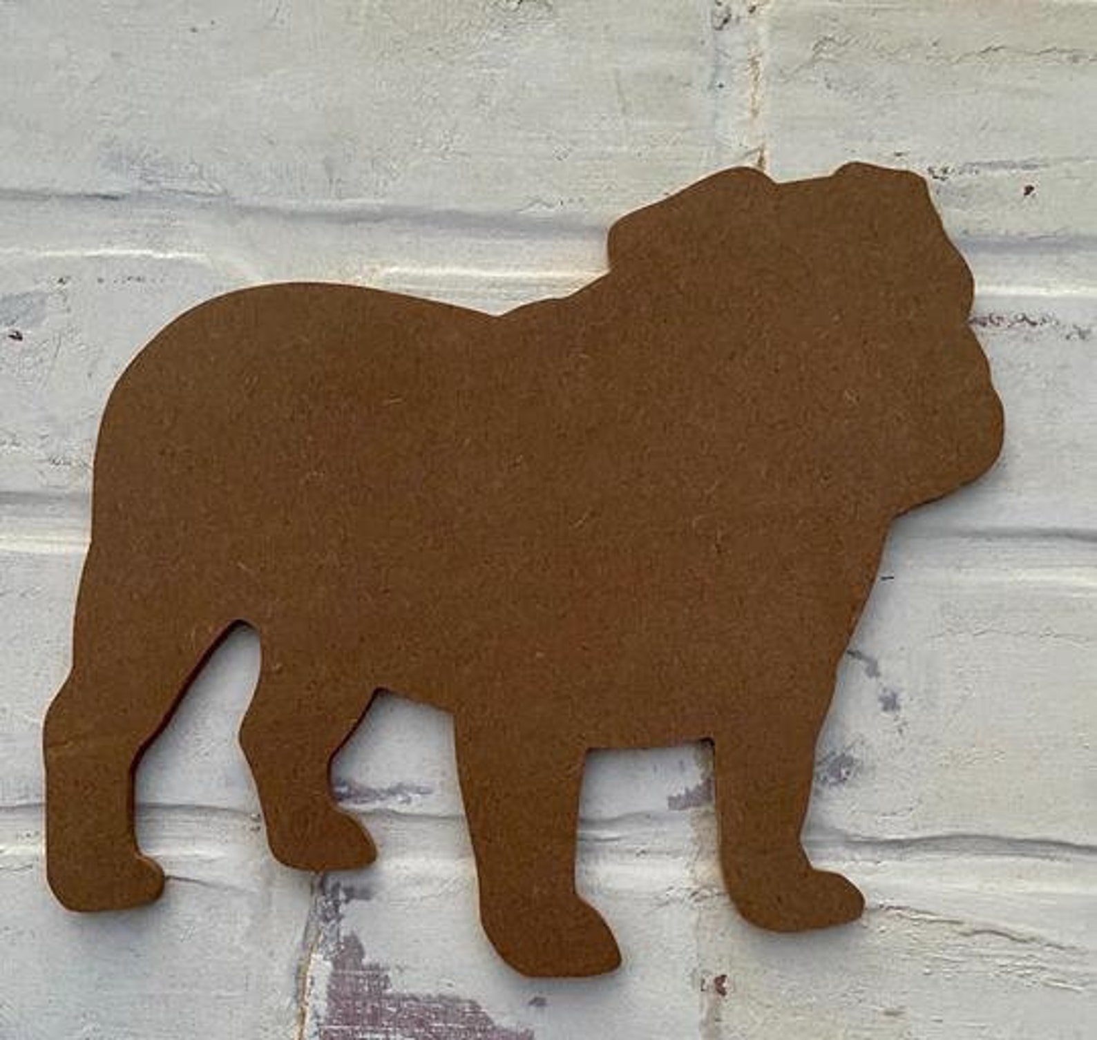 Bulldog Cutout Unfinished - Etsy