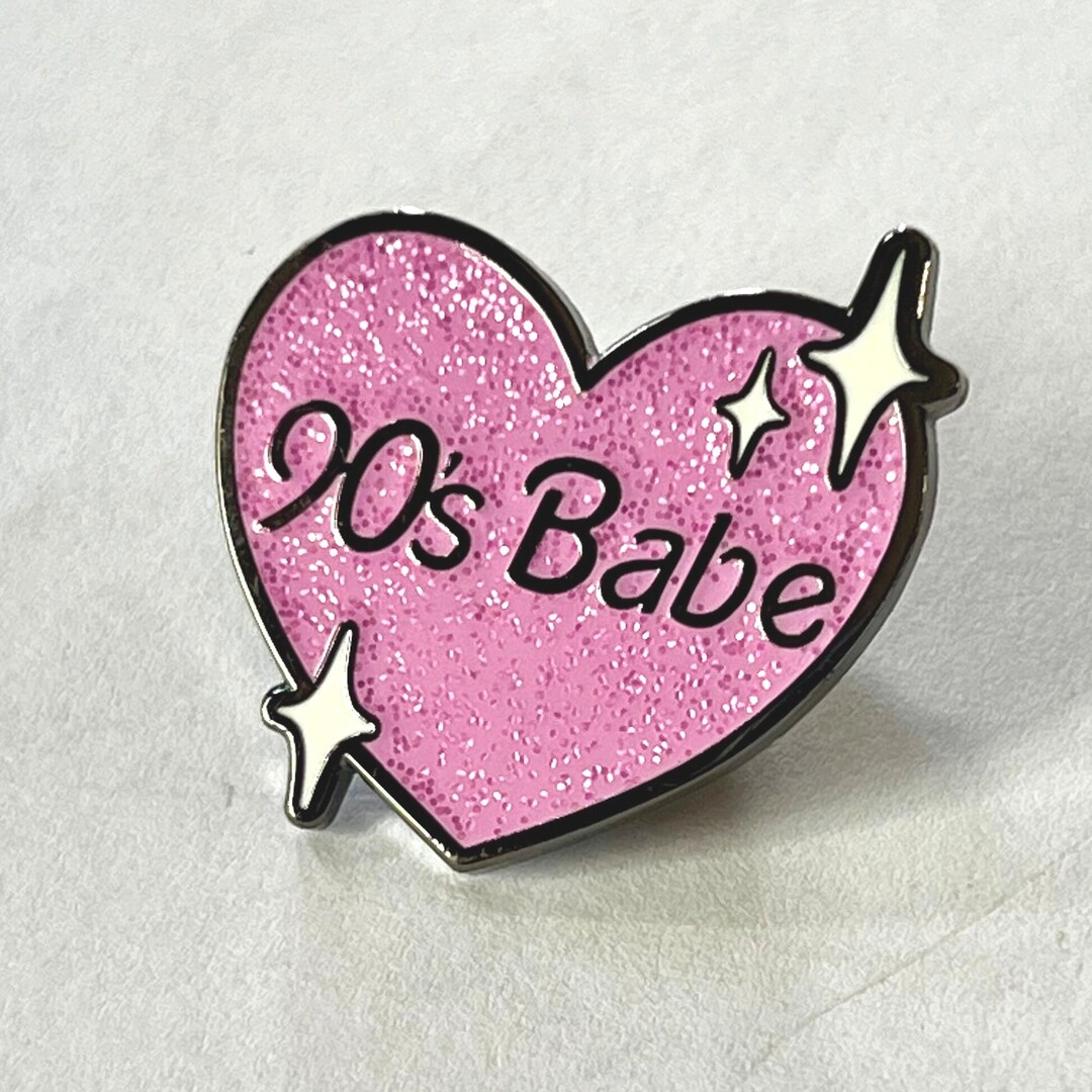 90s Babe Heart Enamel Pin Birthday, School, Gift, Accessory, Lapel Pin ...