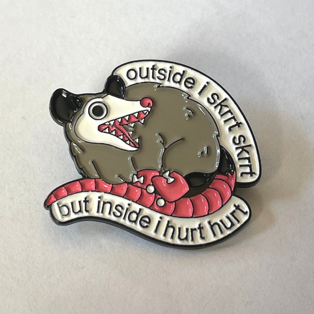 Opossum Enamel Pin Birthday, School, Gift, Accessory, Lapel Pin Enamel ...