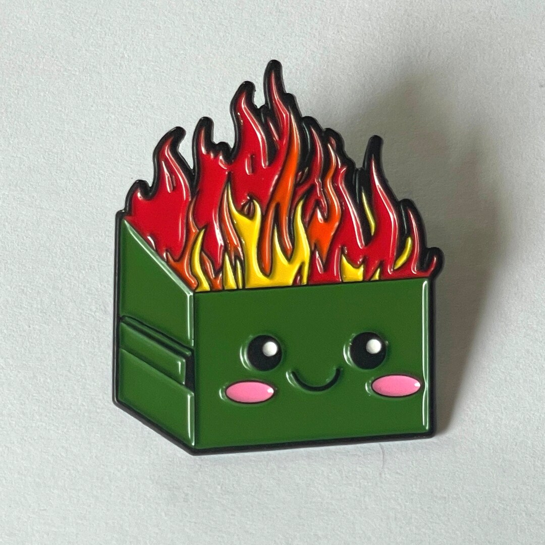 Dumpster Fire Enamel Pin Birthday, School, Gift, Accessory, Lapel Pin ...