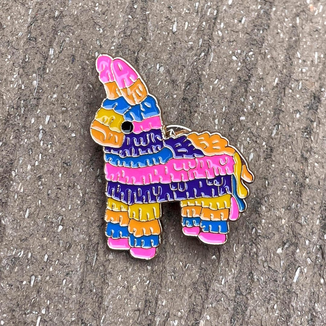 Pinata Birthday Celebration Enamel Pin Birthday, School, Gift ...
