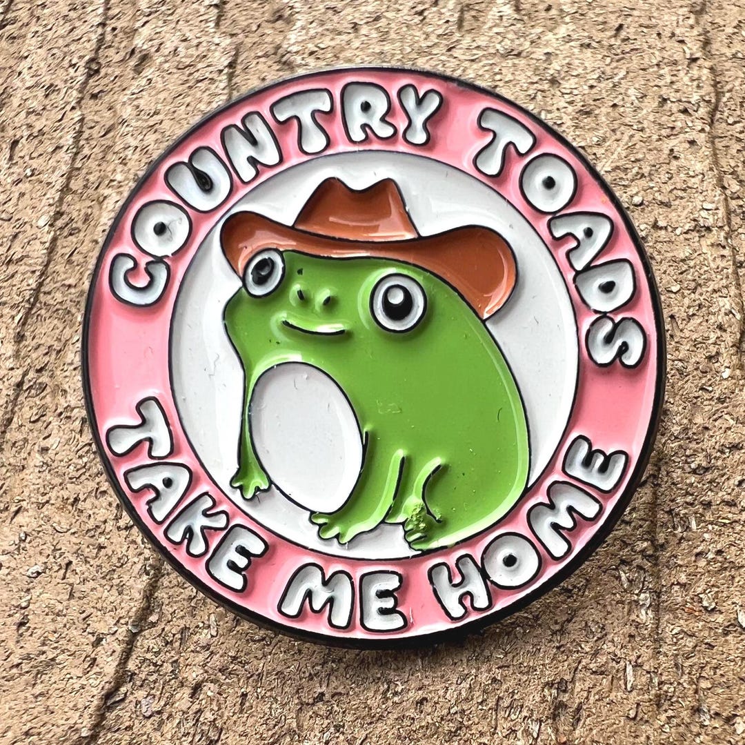 Country Toads Take Me Home Enamel Pin Birthday, School, Gift, Accessory ...