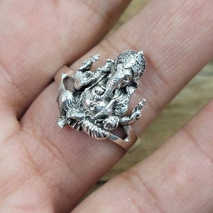 Lord Ganesh Ring, 925 Sterling Silver Ring, Lord Ganesh Jewelry, Unisex ...