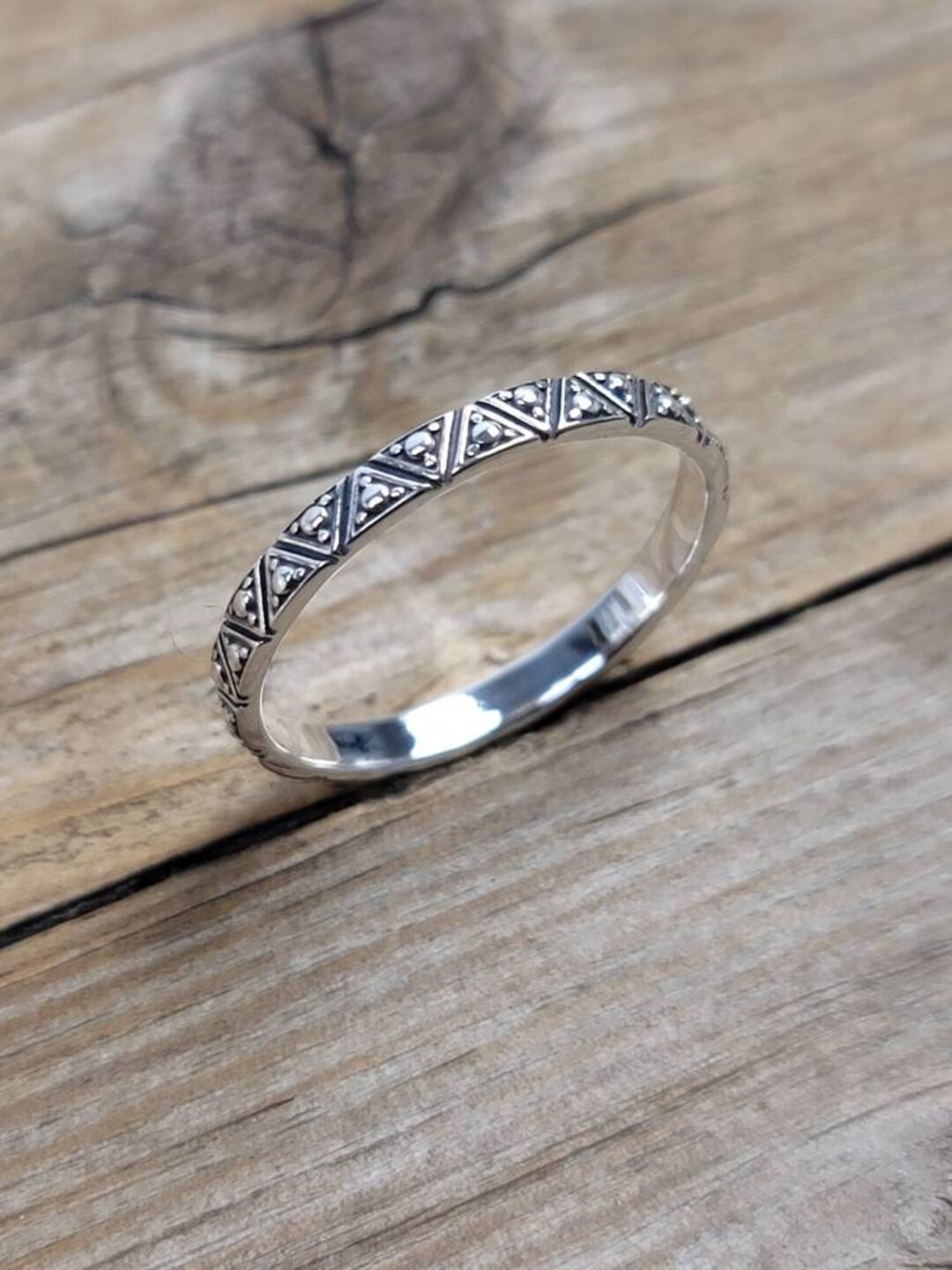 2mm Boho Stackable Ring, 925 Sterling Silver Ring, Women Ring, Boho ...