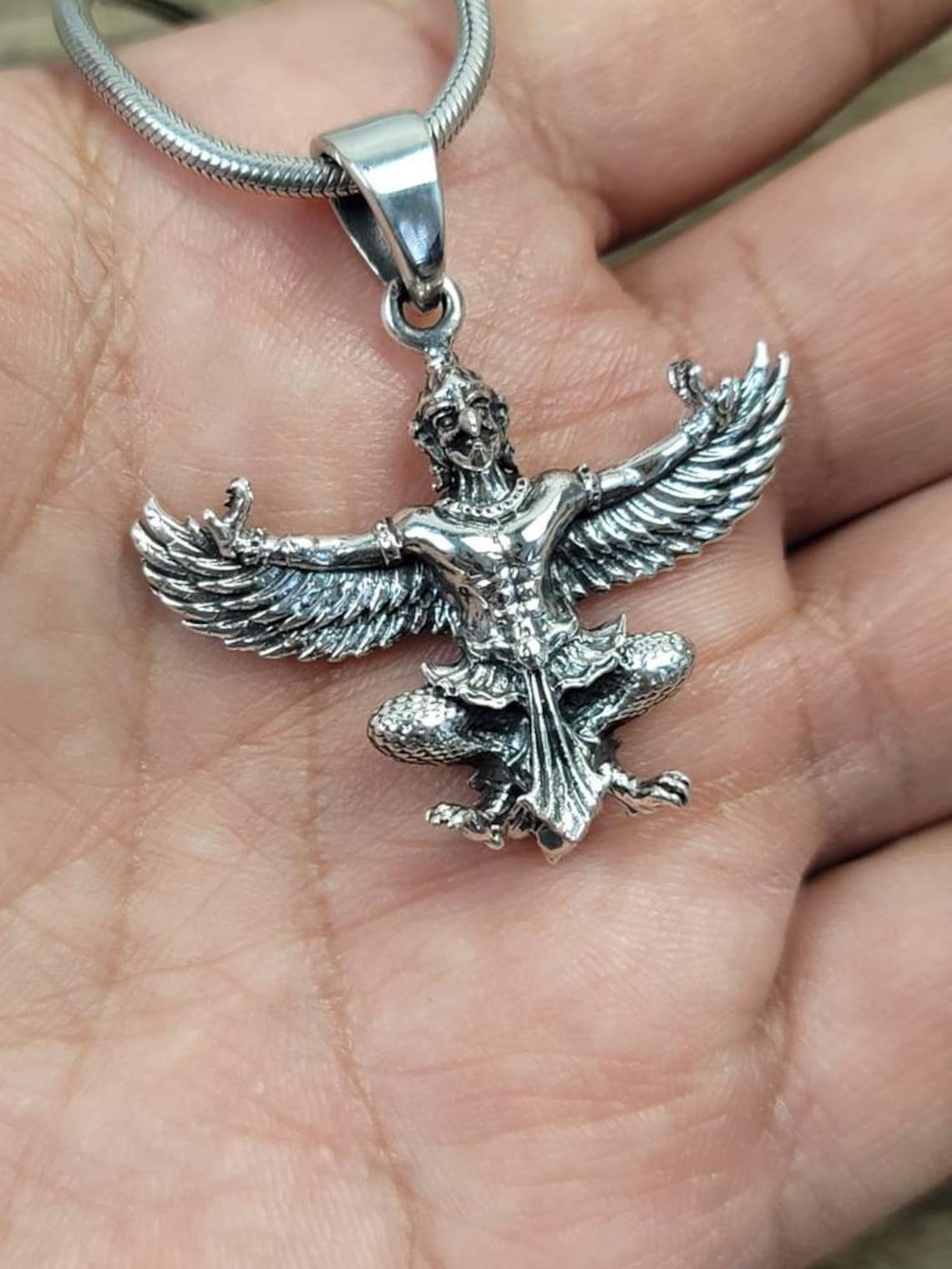 Lord Garuda Wing Pendant, 925 Sterling Silver Pendant, Lord Garuda ...