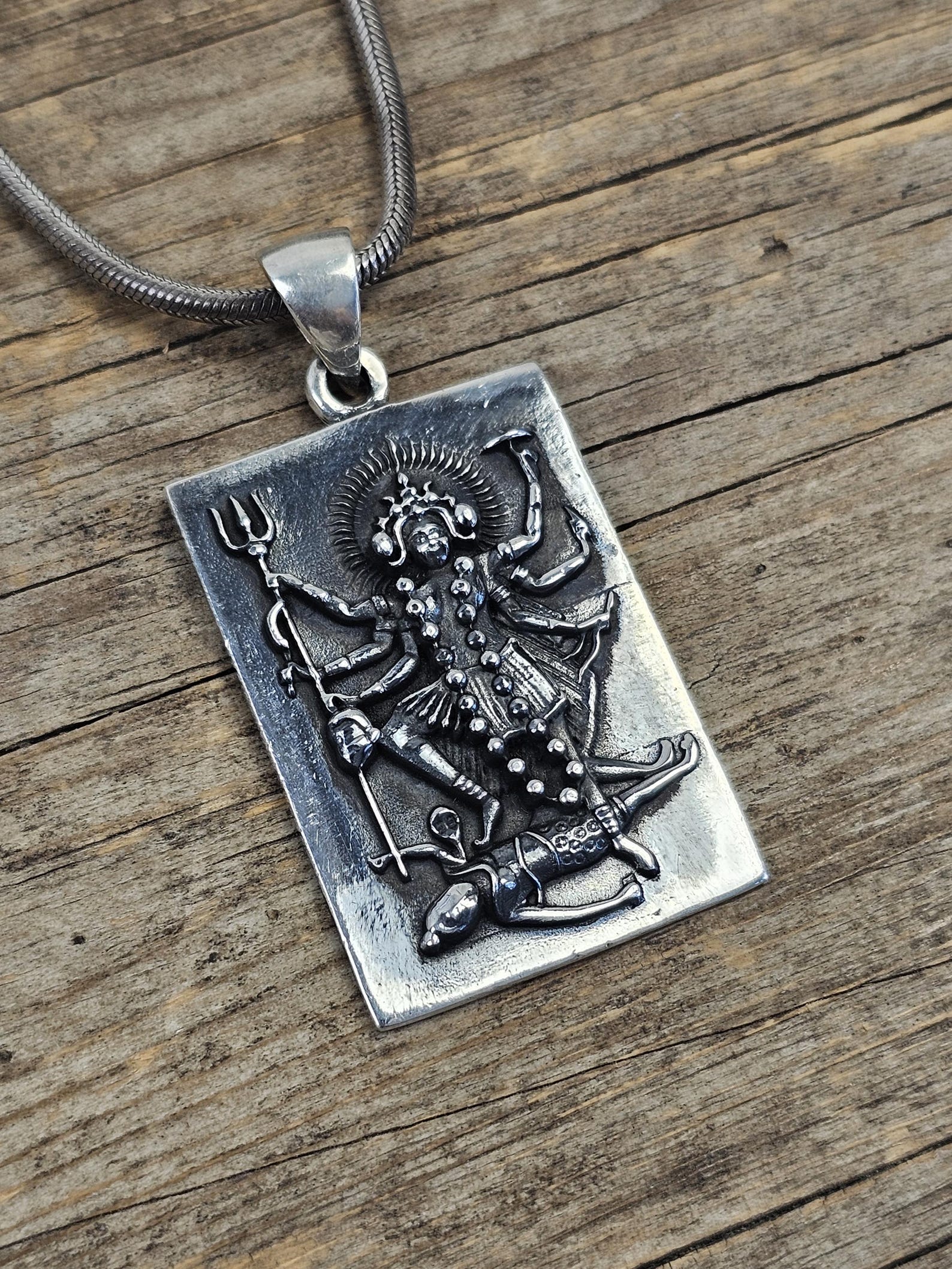 Kali Pendant, 925 Sterling Silver Pendant,hinduism God, Meditation ...
