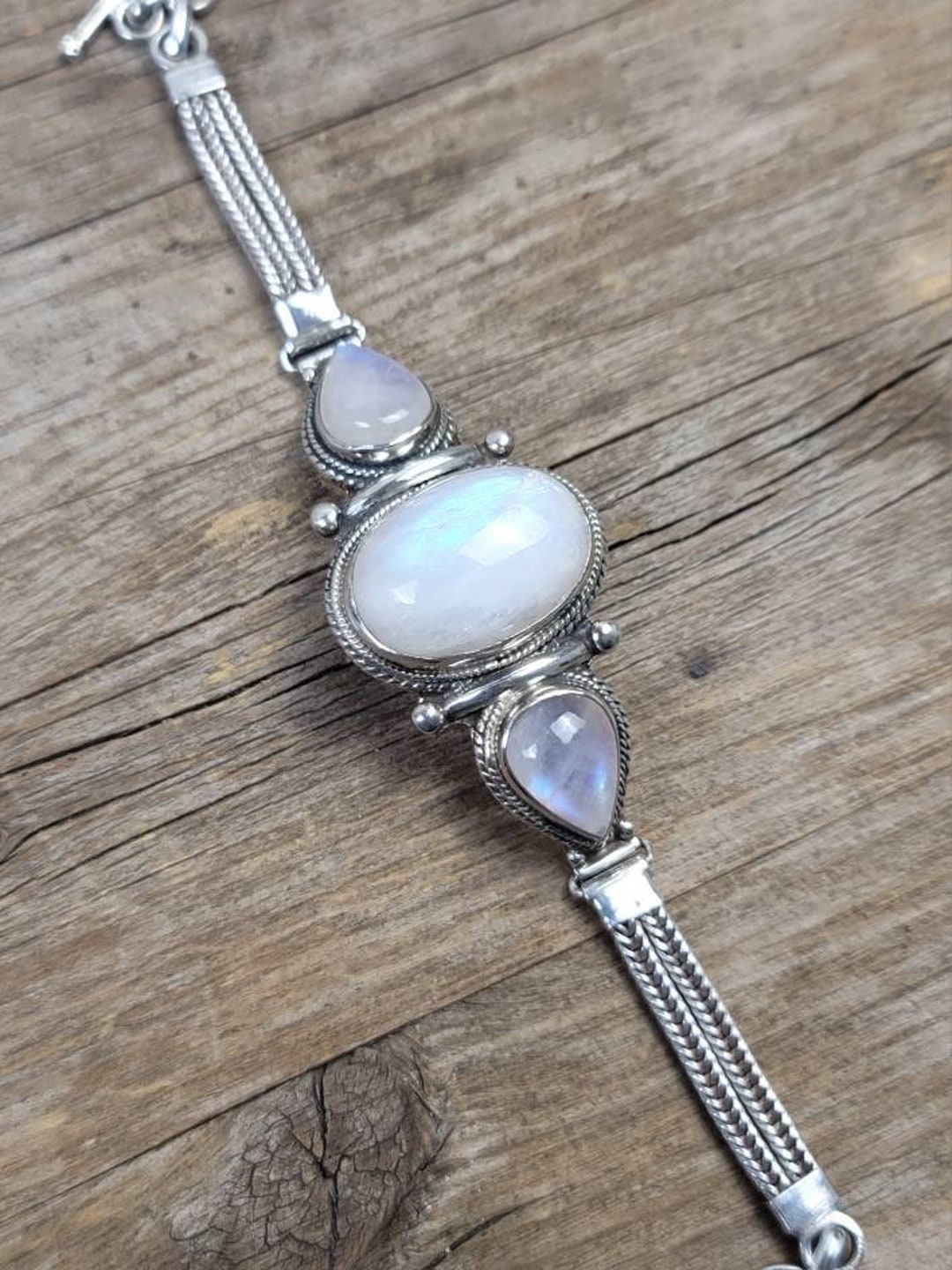 Mondstein Boho Kette Armband, 925 Sterling Silber, Frauen Armband ...